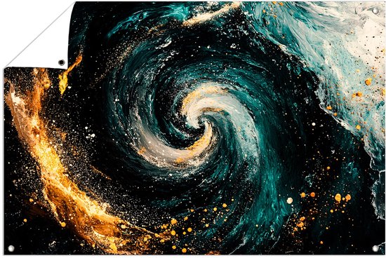 Kosmische spiraal in abstracte kunst - Kosmos tuinposter - Poster van ...