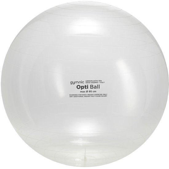 Gymnic Opti Ball 95 - Zitbal en fitnessbal - Transparant - Ø 95 cm | bol