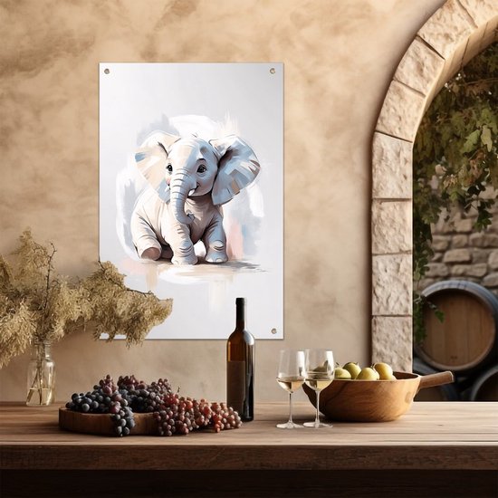 Schattige olifant illustratie - Olifant posters - Tuinversiering dieren ...