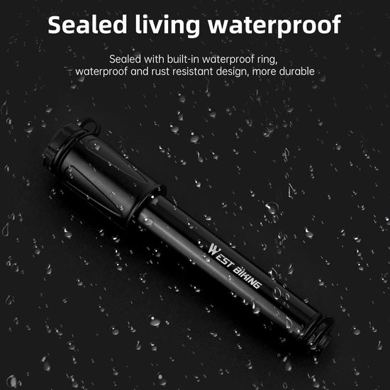 Mini-fietspomp met slang - hoge druk - compact - aluminium | bol