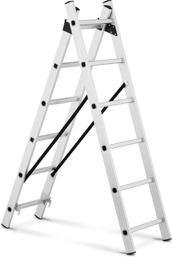 MSW Aluminium ladder - hoogte 2,54 m - 12 treden | bol.com