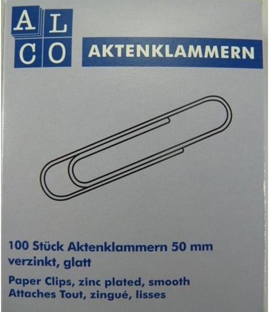 Paperclips Alco 50mm doos a 100 stuks | bol