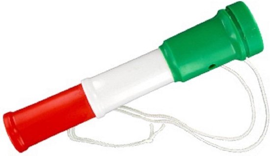 Feest toeter in het groen-wit-rood van 20 cm met een koordje - Landen ...