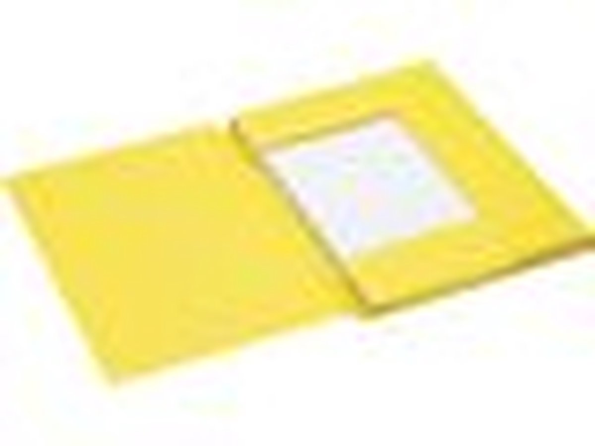 Dossiermap Secolor A4 3 kleppen 225gr geel | 125 stuks | 25 stuks | bol.com