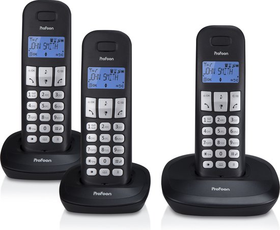 Profoon PDX-1130 Draadloze Dect Telefoon - 3 handposten - Lange standby ...