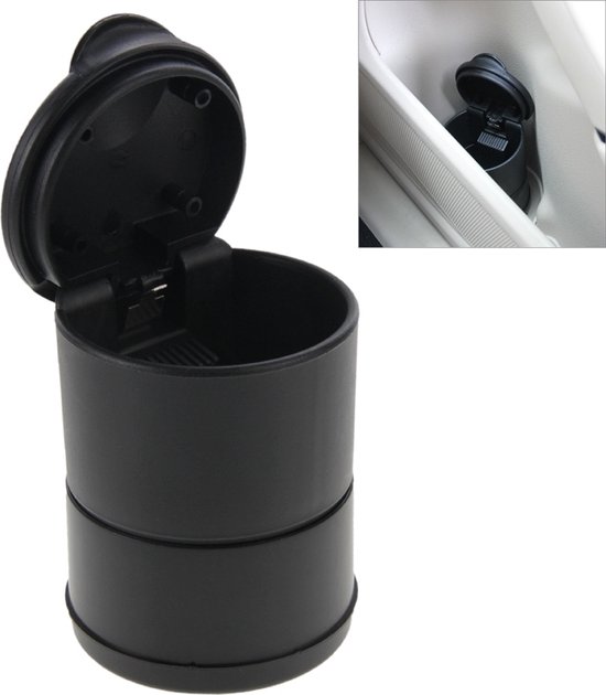 Draagbare auto-asbak, afmeting: 6.9x6.9x10 cm | bol.com