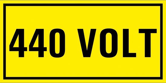 440 volt sticker 100 x 50 mm | bol