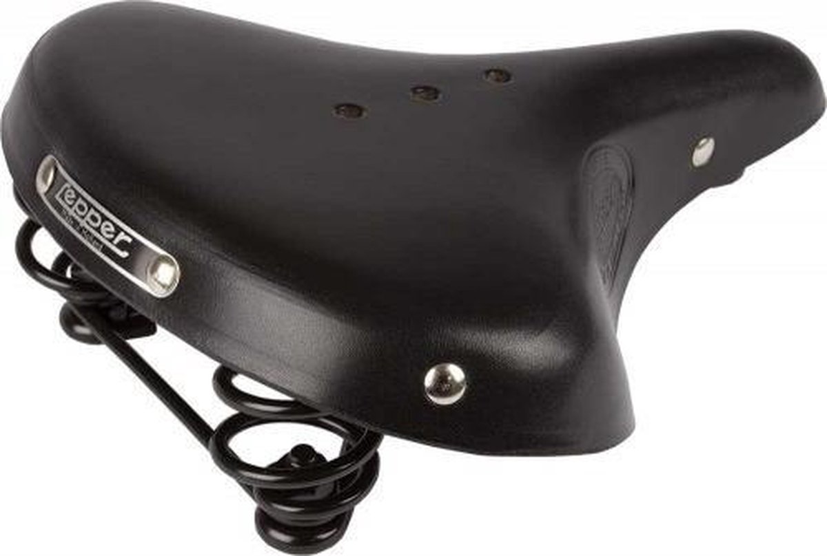 Lepper Concorde 800 Fietszadel - Leer - Heren - Zwart | bol.com