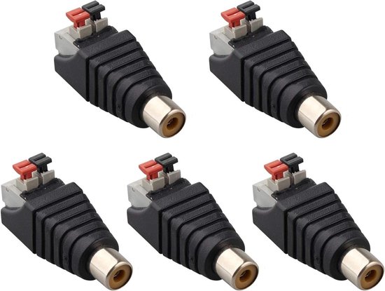 5PCS Speaker Phono RCA Female to AV 2 Screw Terminal Female Audio Video Balun Spring... | bol