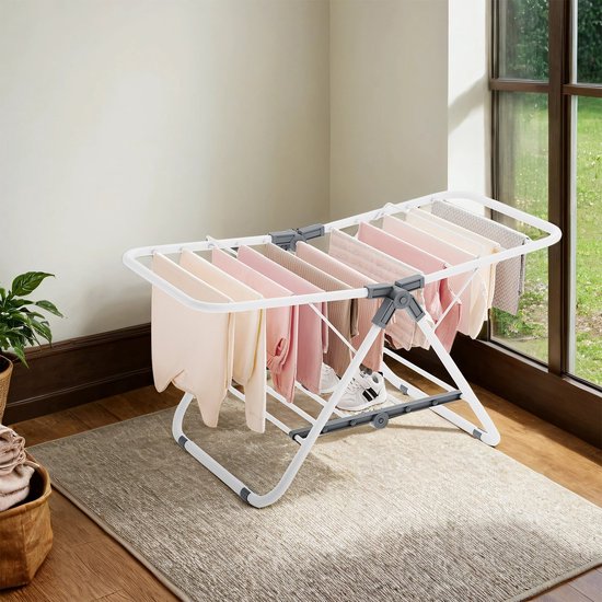 Klein droogrek, standdroger met 2 vleugels, opvouwbaar | bol