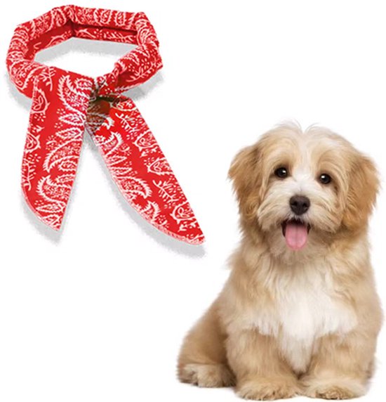 Rode Honden shawl - Hondensjaaltje - Bandana voor de hond - Rood - Rode ...