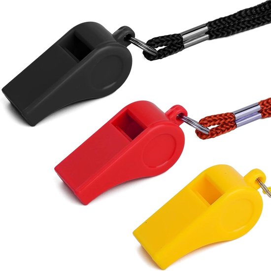Plastic Fluitje met Lanyard - 3st - Sport Fluitje voor Coach in ...