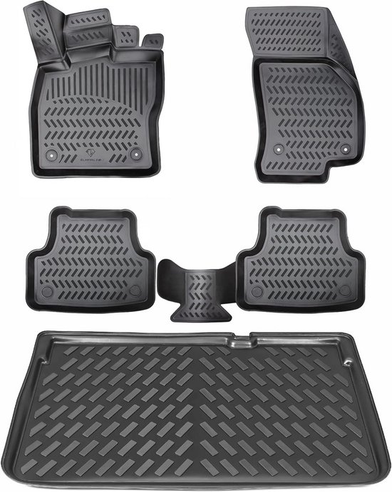 3D Rubber Vloermatten en Kofferbakmat Set voor Audi A3 Sportback (2003 ...