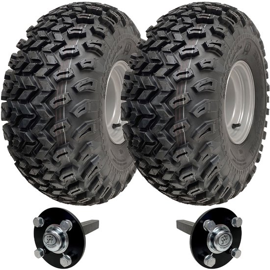 22x11.00-8 ATV Trailer Kit Utility Wheels Rims 35x35 Hub & Stub Axles ...