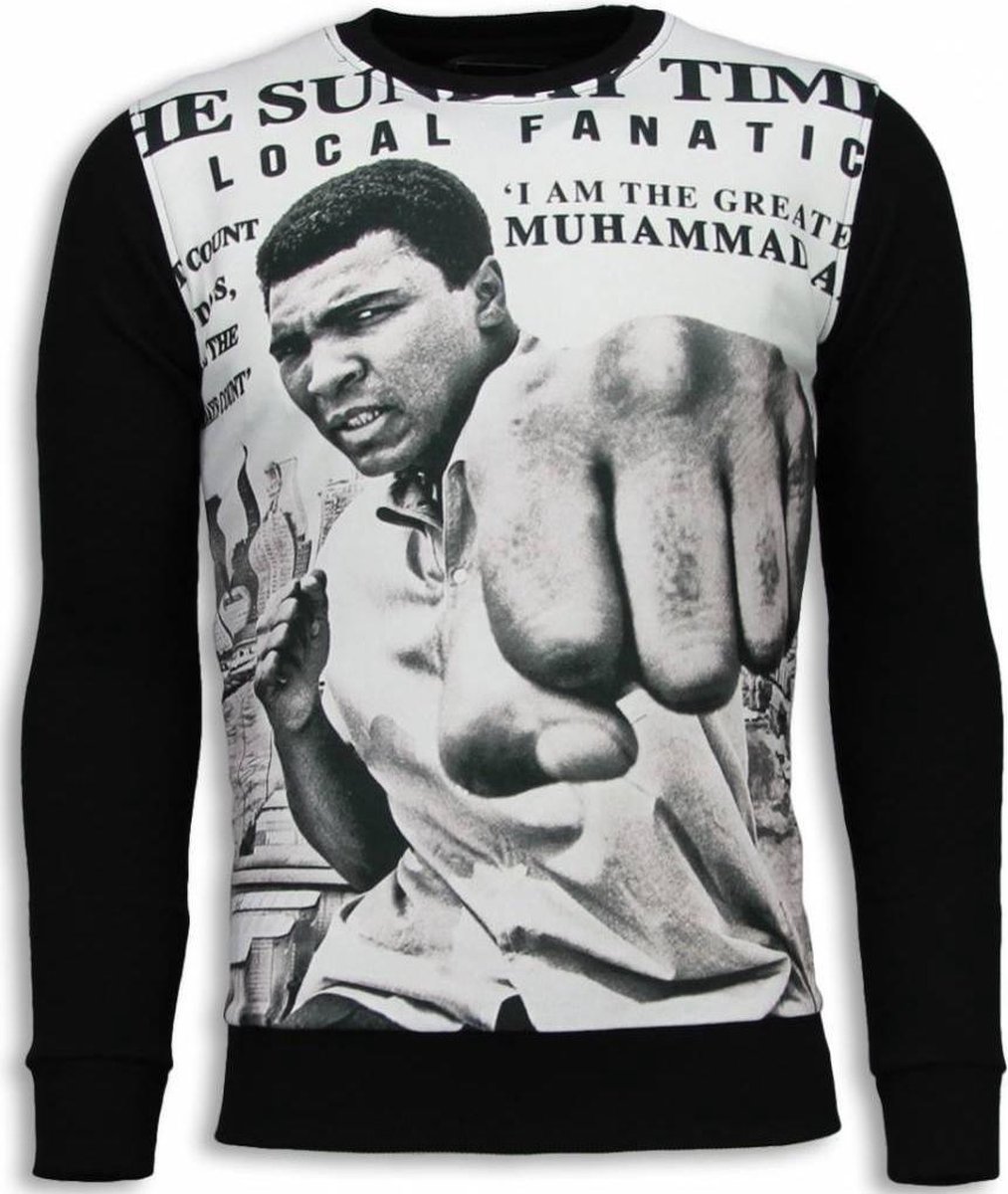 Muhammad Ali Newspaper - Sweater - Zwart | bol.com