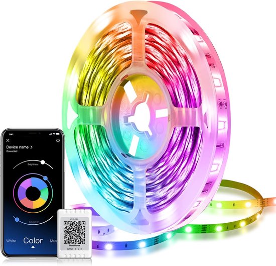 Flexibele 1m RGB LED Strip met Batterij en 24 Toetsen Afstandsbediening ...