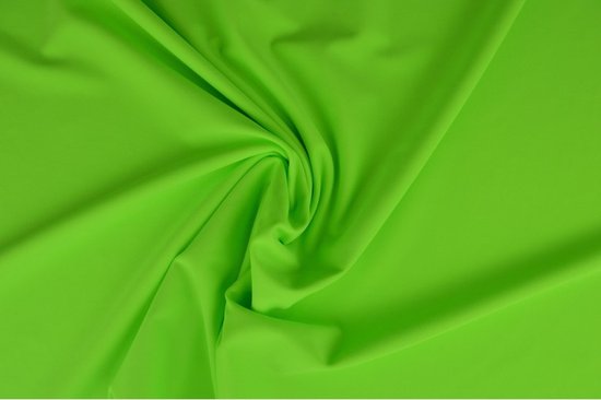 Lycra stof - Neon groen - 1 meter - Per meter - 155cm breed | bol