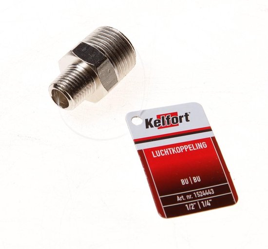 Kelfort Verloopnippel buitendraads 1/2"-1/4" 1524443 | bol