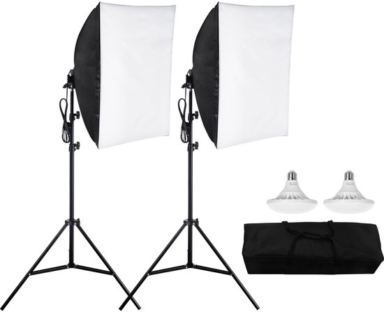Softbox Verlichtingsset, 24 x 24 Inch, 30W 5500 K LED Lampen ...