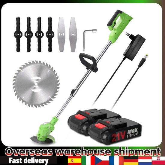 Coupe-bordures électrique Bovista - Avec batterie - Sans fil - Voegenborstel -... | bol