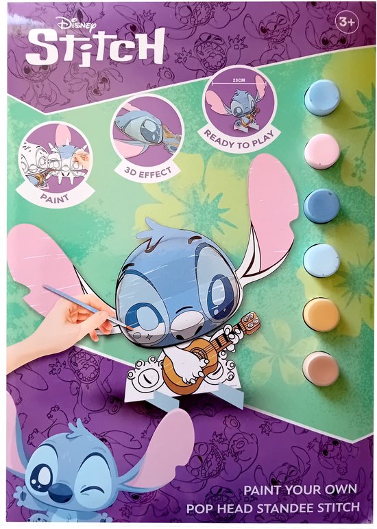 Disney Stitch - verven op nummer - pop head standee Stitch - 3d effect ...