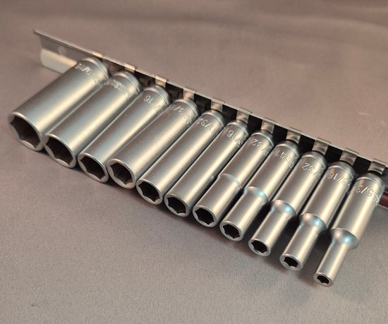 Ramson Lange Doppen 1/4" Engelse maten / inch sizes 11 dlg | bol