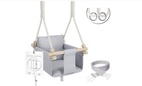 Schommel baby hout 190-260cm Plafondhoogteverstelling | Baby schommel ...