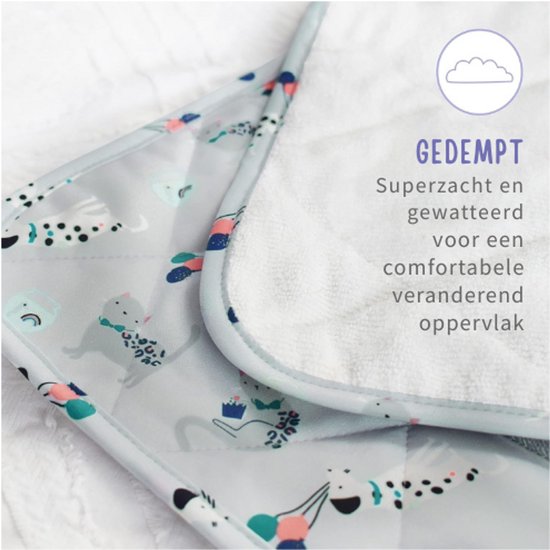 Opvouwbaar Verschoonmatje Met Dieren Partijtje Thema - Waterdicht En ...