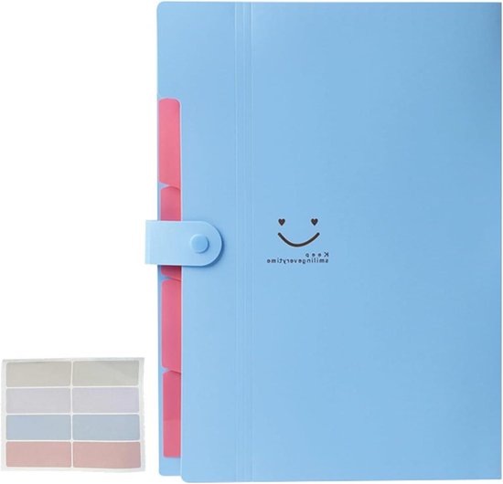 Uitbreidbare bestandsmap met 5 vakken postmap opbergmap A4 ...