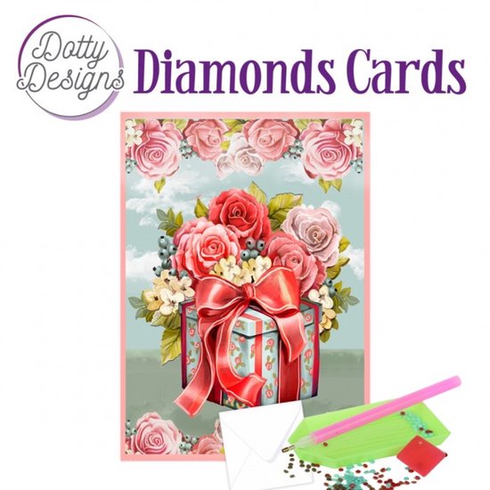 Diamond Painting Dotty Design Diamonds Cards | Roses and Gift | bol