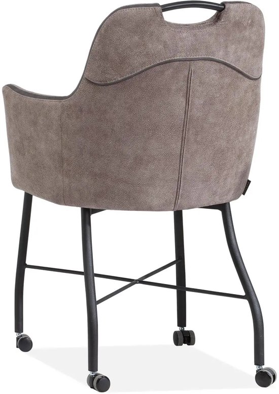 MX Sofa Stoel Floria - Met wielen en armleuning - Luxor Microvezel | bol