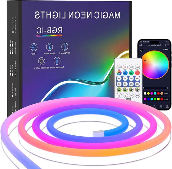 Neon LED Strip RGB IC Flexible Outdoor Waterproof 5V Neon Rope Light ...