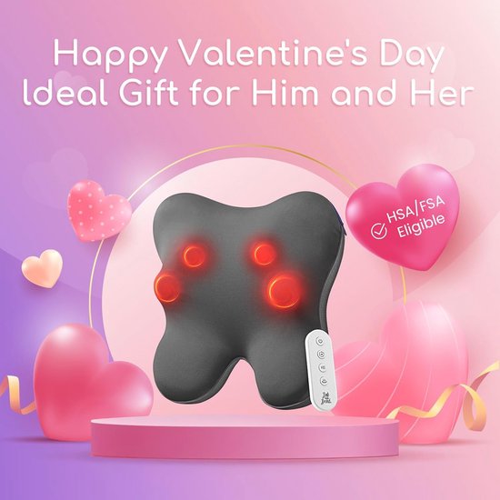 Diepe Weefsel Rug- en Nekmasseur met Warmte - Elektrisch Massagekussen ...