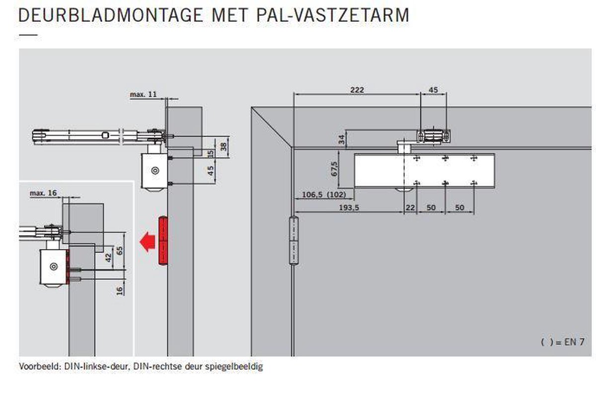 Dorma Deurdranger zonder arm BC TS83 EN 7 | bol.com