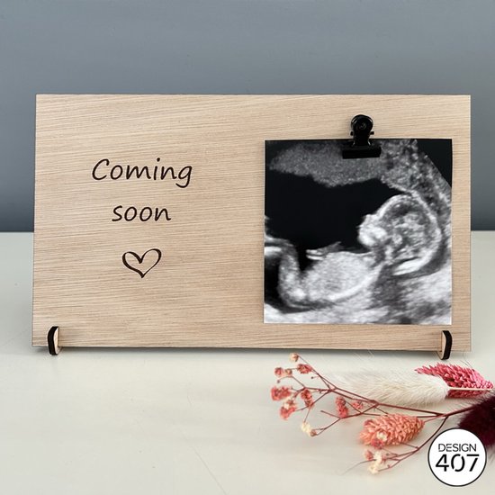 Design407 - Foto Clip Coming Soon - 24 x 14 cm - Zwanger - Zwangerschap ...