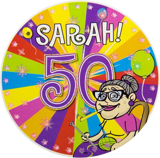 50 Jaar Sarah Party Button | bol.com