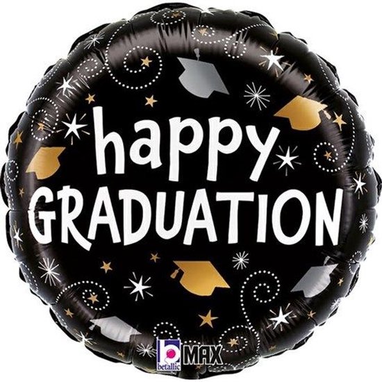 Folieballon Helium - Happy Graduation - Geslaagd - 45 cm - Helium- en ...