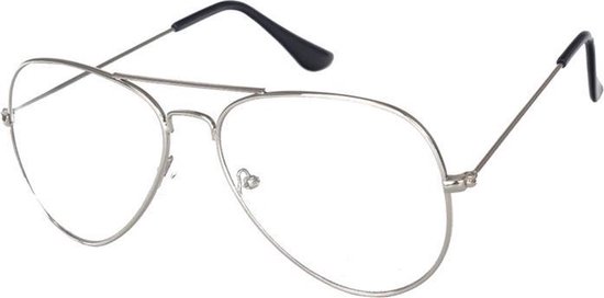 Nerdbril - Fake Pilotenbril zonder Sterkte - New Age Devi Glasses | bol