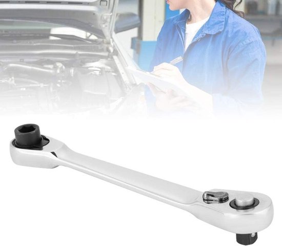 Ratel 1/4 inch dopsleutel met bithouder omschakel-ratelringsleutel 72 ...