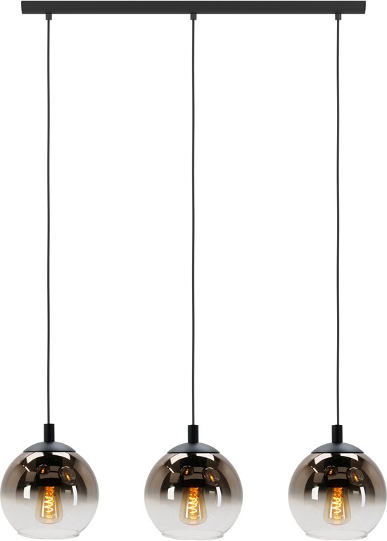 EGLO Ariscani 1 Hanglamp - E27 - 76,5 cm - Koperglas - Zwart | bol