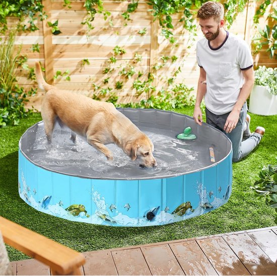 Dog Paddling Pool, Foldable, Portable Pool for Pets and Children ...