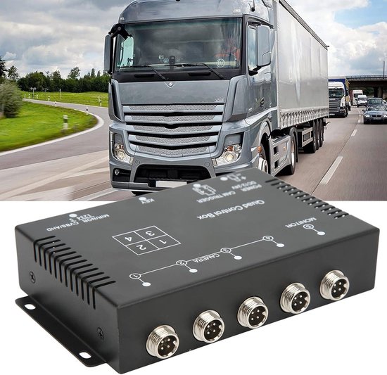 Control Box 4-kanaals videosplitter 1080P AHD DC12V 24V camera ...