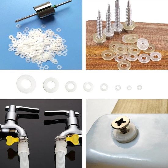 600 STUKS Nylon Pakking Assortiment Kit M2 M2.5 M3 M4 M5 M6 M8 M10 ...