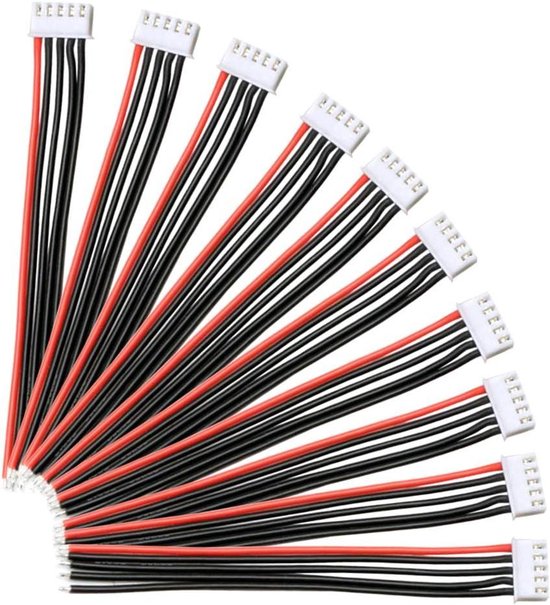 10 Stuks 4S Balance Verlengkabel Lead Wire JST-XH Connector Plug Lead ...