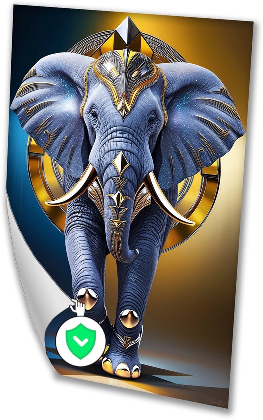 Art deco olifant - Olifant poster - Posters dier - Art Deco - Vintage ...