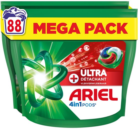 Ariel 4in1 Wasmiddel Pods Ultra Vlekverwijderaar - 88 stuks | bol