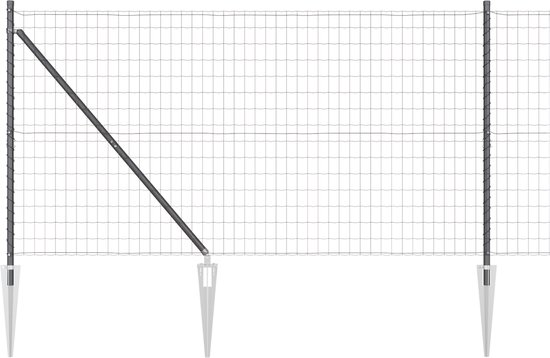 vidaXL - Euro - Fence - met - 7 - Piketpalen - 1,4 - x - 10 - m ...