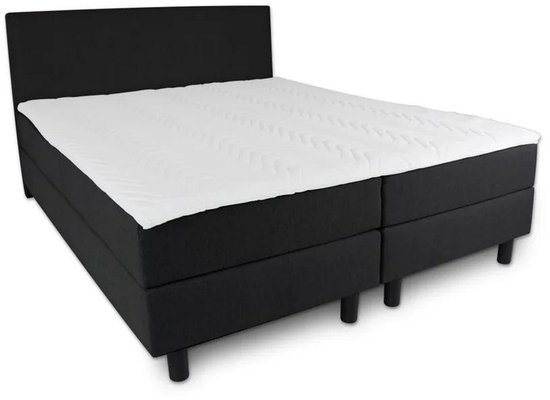 Boxspring Essential - 180x210 Compleet - Zwart Glad - BG Homestyling | bol