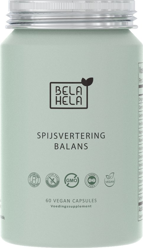 Bela Hela Spijsvertering Balans - 60 vegan capsules - duurzame ...