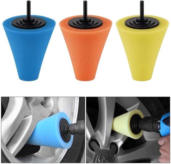Elektrische Spons Boor Buffing Pads Kit - Metalen Polijsten Tool Kegel ...